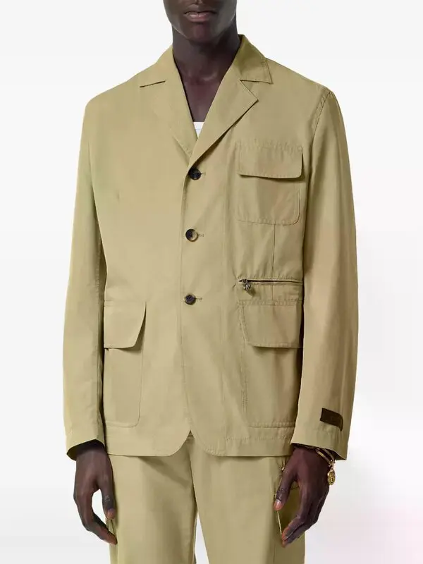Versace Single-breasted Gabardine Blazer