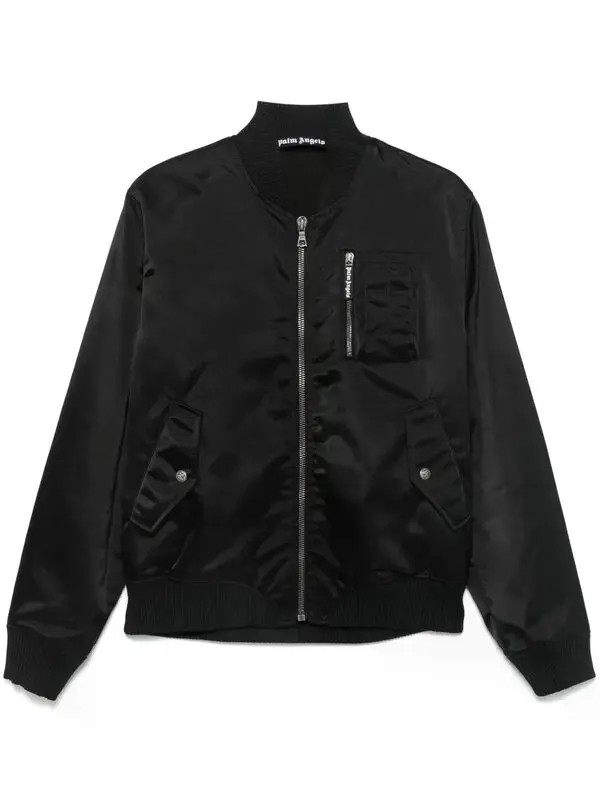 Palm Angels Curved-logo Bomber Jacket