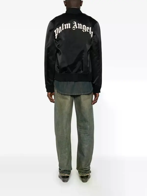 Palm Angels Curved-logo Bomber Jacket