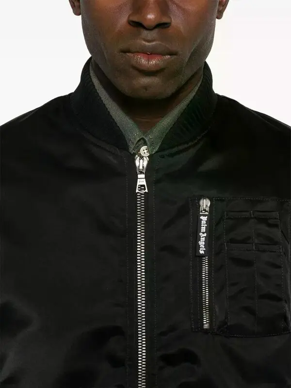 Palm Angels Curved-logo Bomber Jacket
