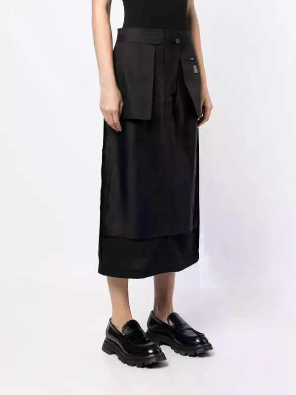 Goen.j Inside-out Midi Skirt