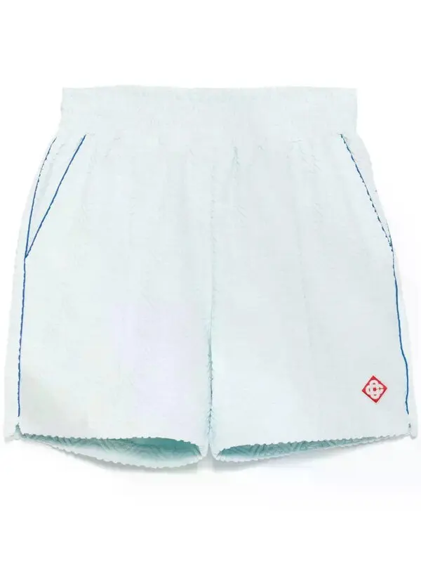 Casablanca Logo-patched Shorts - Blue