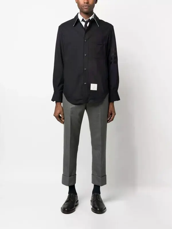 Thom Browne Stripe-detail Press-stud Shirt