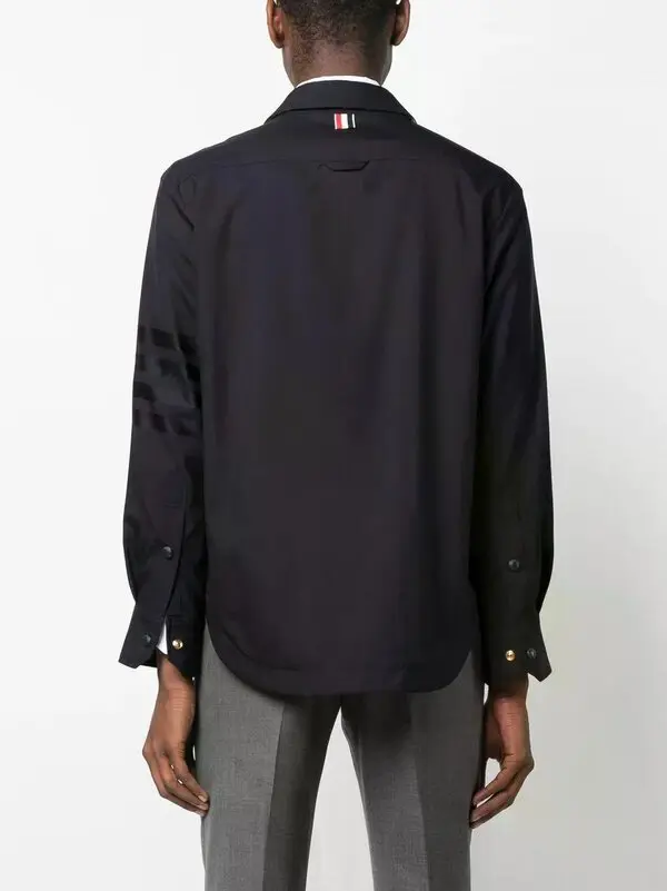 Thom Browne Stripe-detail Press-stud Shirt