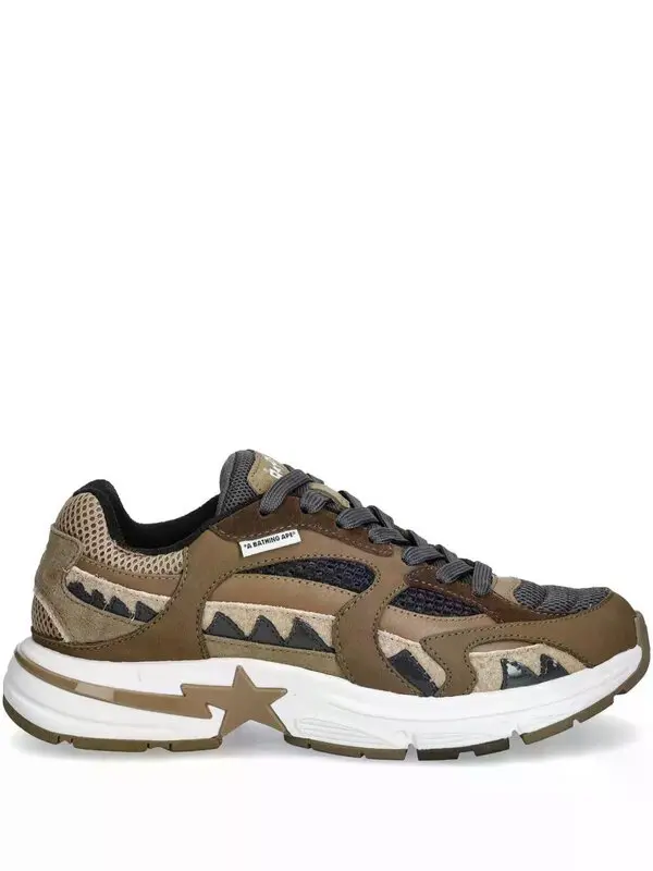 A BATHING APE Shark Sta Sneakers - Brown
