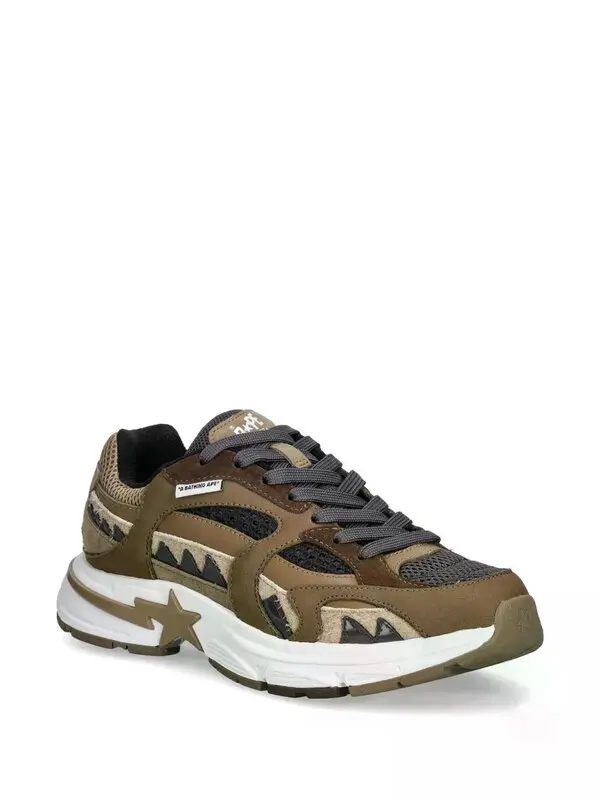A BATHING APE Shark Sta Sneakers - Brown