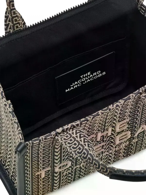 Marc Jacobs The Monogram Jacquard Small Tote Bag - Black