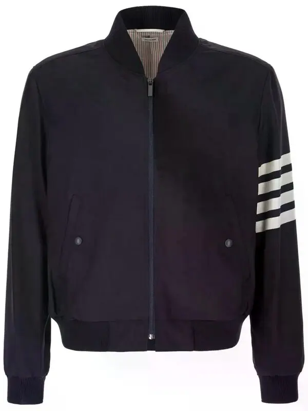 Thom Browne 4-bar Bomber Jacket - Blue