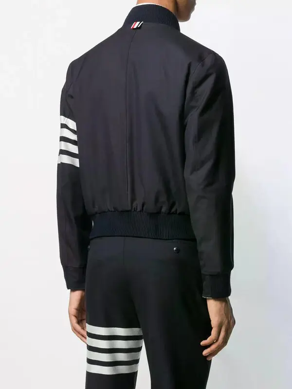 Thom Browne 4-bar Bomber Jacket - Blue