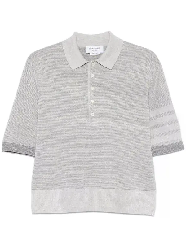 Thom Browne 4-bar Stripe Cotton Polo Shirt