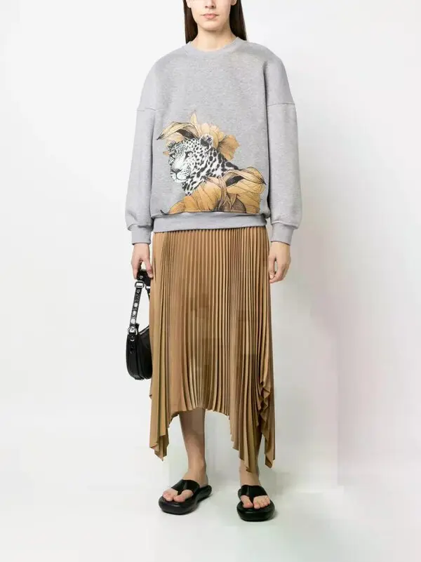 IOANA CIOLACU Graphic Print Crew Neck Sweatshirt - Grey