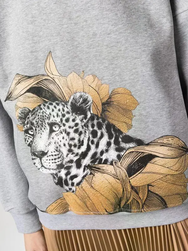 IOANA CIOLACU Graphic Print Crew Neck Sweatshirt - Grey
