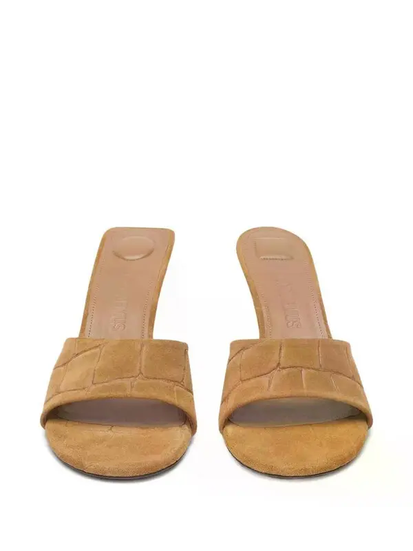 Jacquemus 70mm Cubisto Mules - Brown