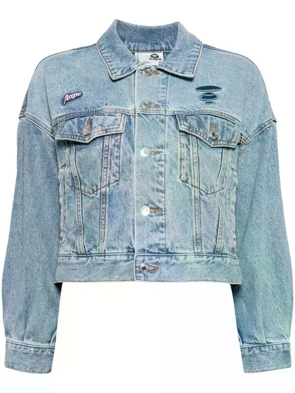 AAPE BY *A BATHING APE Logo-appliqué Denim Jacket