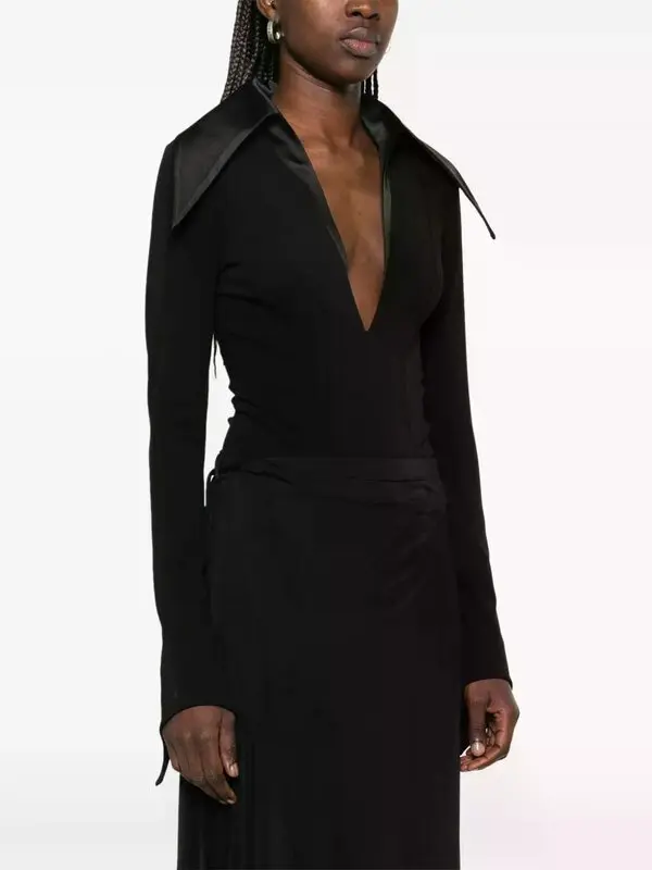 MUGLER Spiky-collar Bodysuit