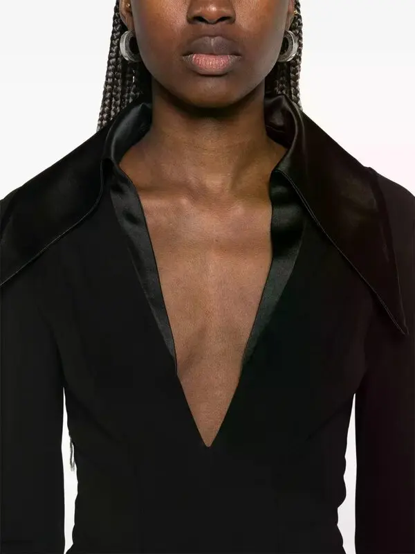 MUGLER Spiky-collar Bodysuit