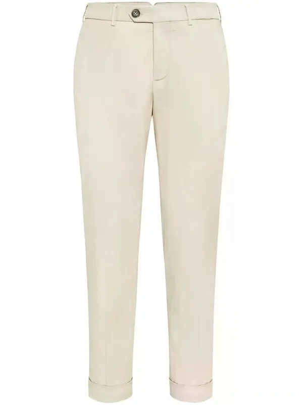 Brunello Cucinelli Chino Trousers With Button Detail - Neutrals
