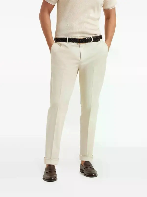 Brunello Cucinelli Chino Trousers With Button Detail - Neutrals