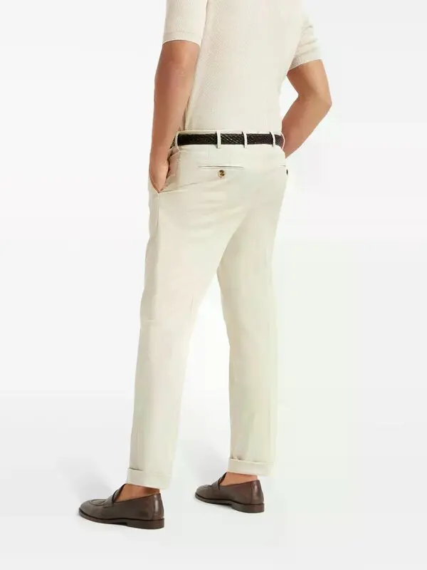 Brunello Cucinelli Chino Trousers With Button Detail - Neutrals