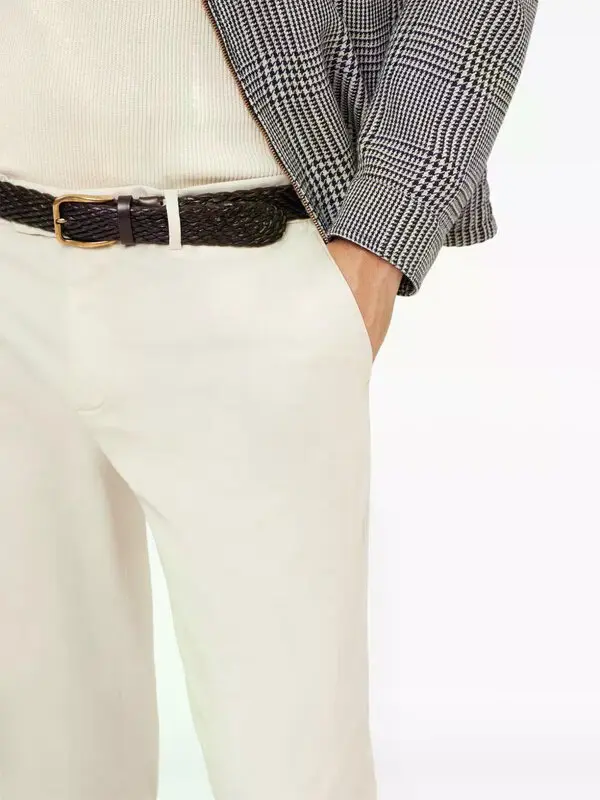 Brunello Cucinelli Chino Trousers With Button Detail - Neutrals