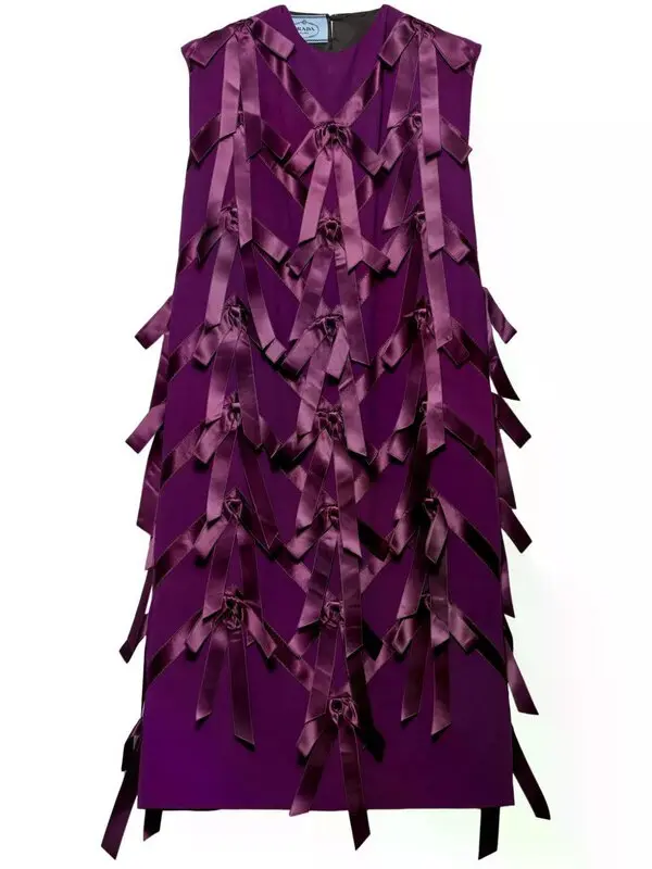Prada Sablé Bow-embellished Dress