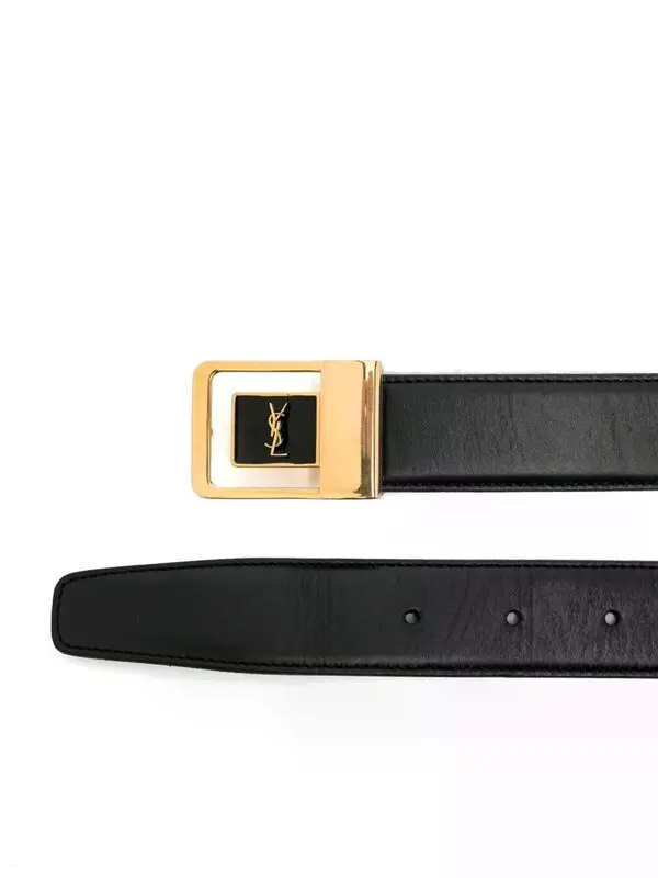 Saint Laurent Cassandre Logo Plaque Belt