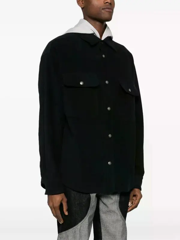 Palm Angels Monogram-print Hooded Overshirt