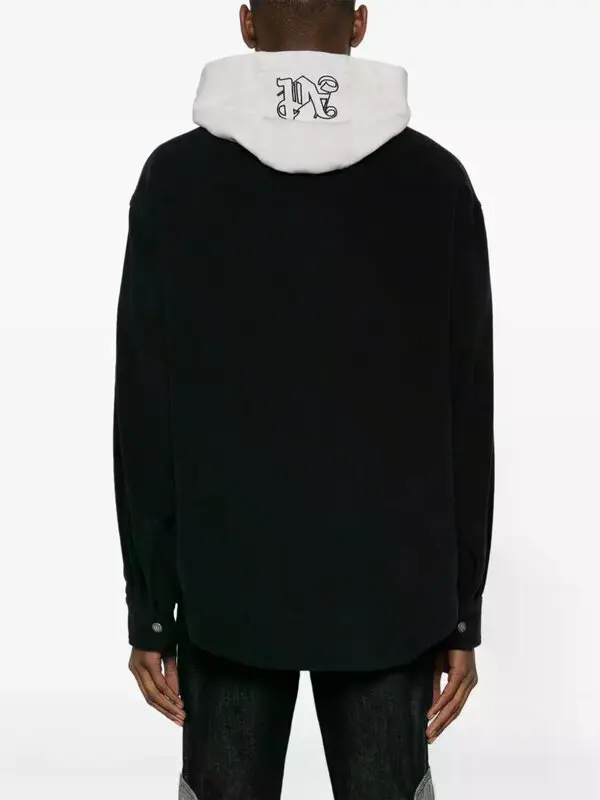 Palm Angels Monogram-print Hooded Overshirt