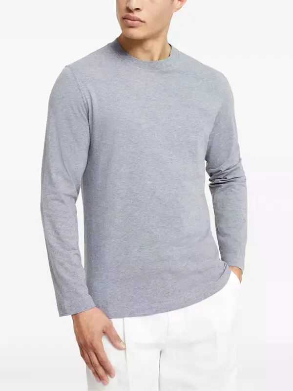 Brunello Cucinelli Round-neck Long-sleeve T-shirt - Grey
