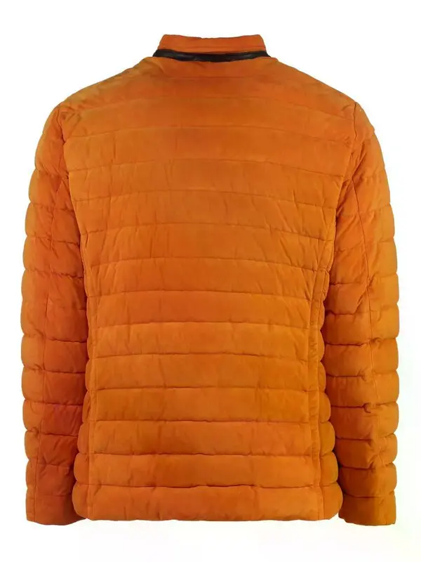 MOORER Zavyer Leather Padded Jacket - Orange