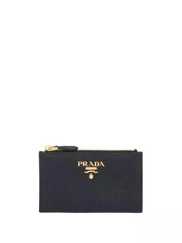 Prada Saffiano-leather Card Holder - Black