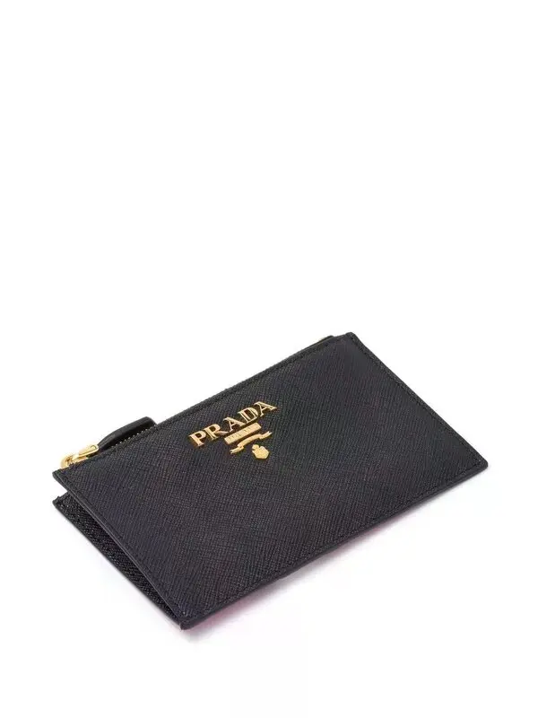 Prada Saffiano-leather Card Holder - Black