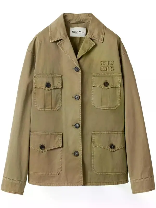 Miu Miu Garment-dyed Cotton Jacket