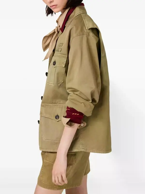 Miu Miu Garment-dyed Cotton Jacket