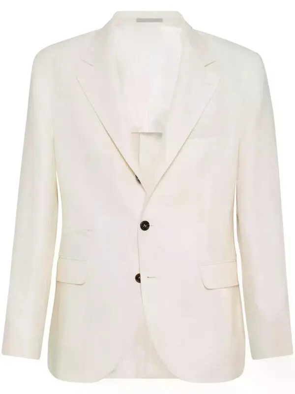 Brunello Cucinelli Twill Blazer - Neutrals