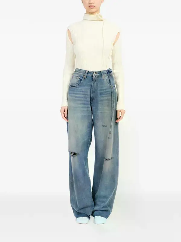 MAISON MARGIELA Pleated Bootcut Jeans