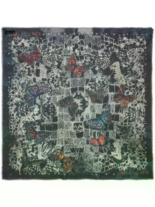 Zadig&Voltaire Kerry Printed Modal Scarf - Blue