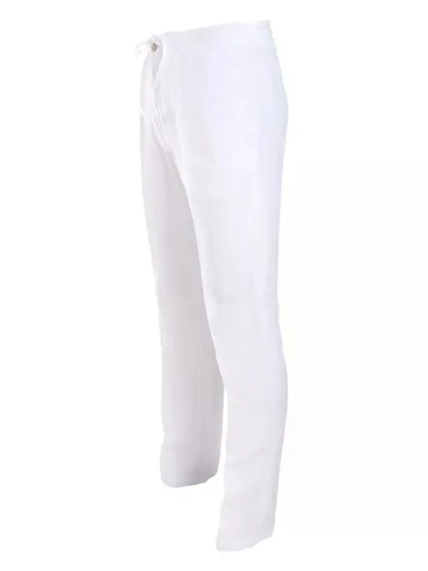 120% Lino Drawstring-waist Trousers