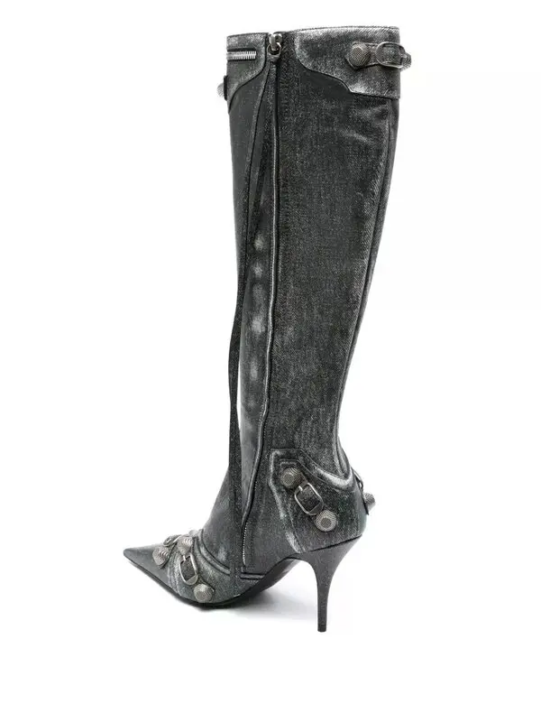 Balenciaga 90mm Cagole Leather Boots