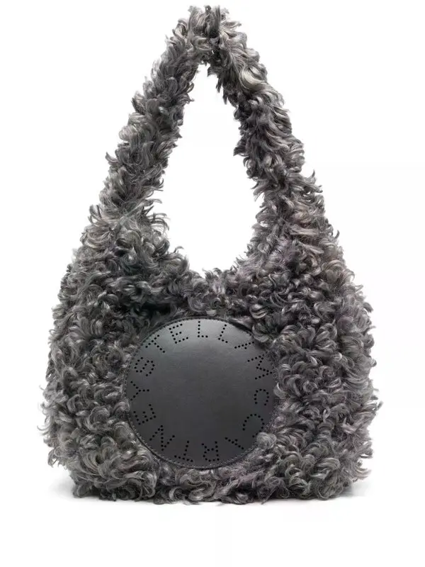 Stella McCartney Small Logo-patch Faux-shearling Tote Bag