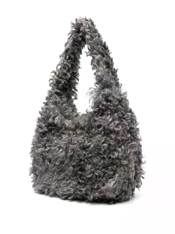 Stella McCartney Small Logo-patch Faux-shearling Tote Bag