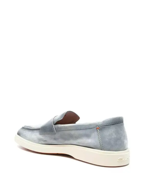 Santoni Suede Loafers - Blue