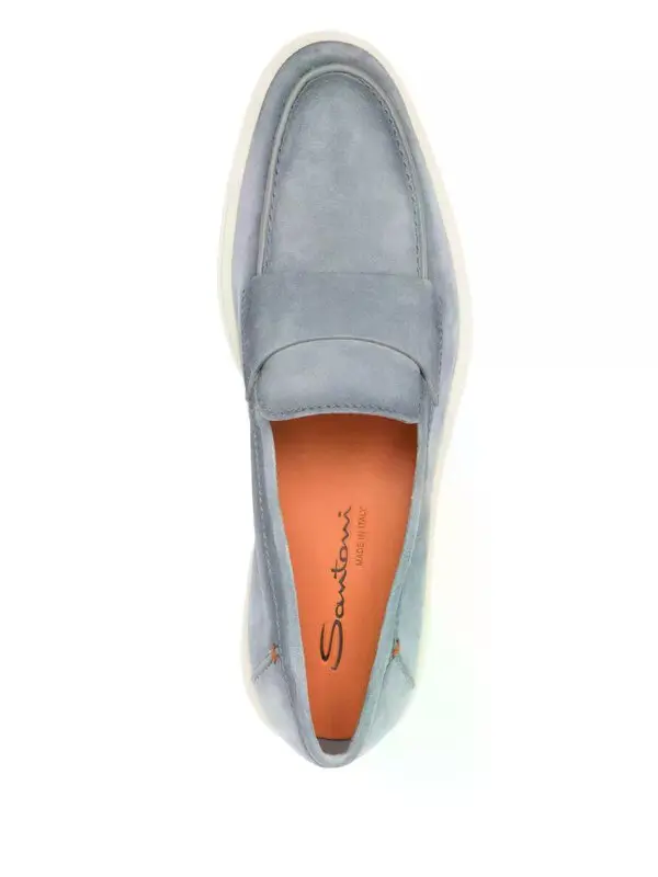Santoni Suede Loafers - Blue
