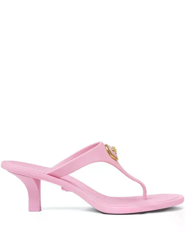 Versace Alia Rubber Thong Sandals 55 Mm - Pink