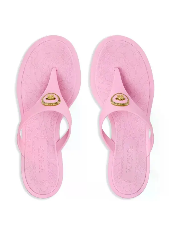 Versace Alia Rubber Thong Sandals 55 Mm - Pink