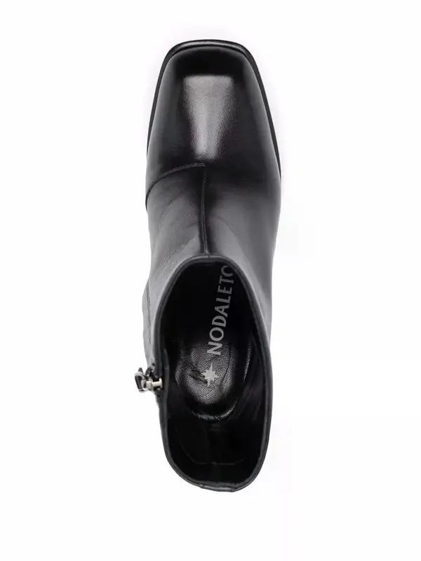 NODALETO Block-heel Leather Boots