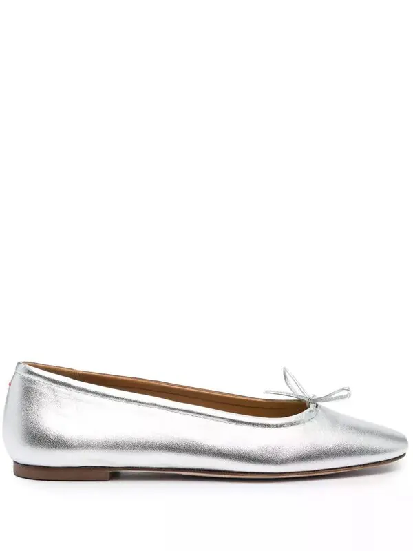 AeydĒ Metallic Leather Ballerina Shoes