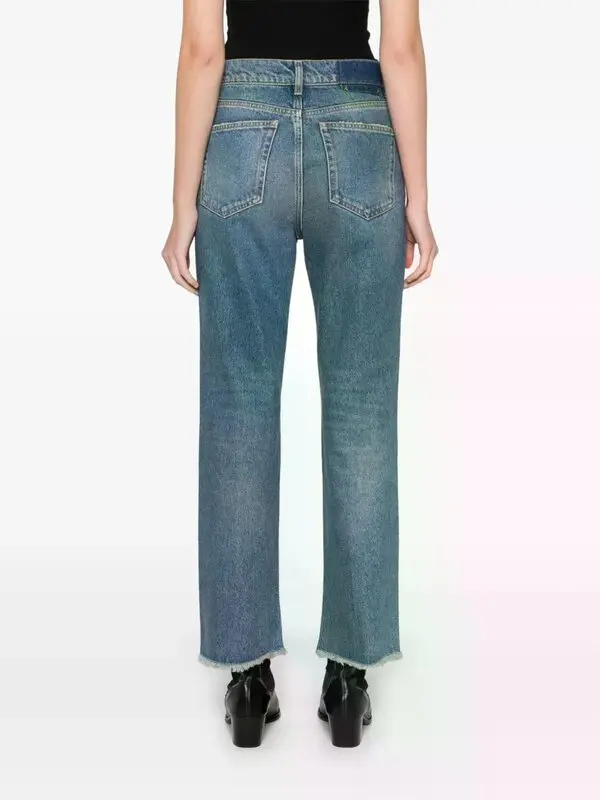 GOLDEN GOOSE High-rise Straight Leg Cropped Jeans