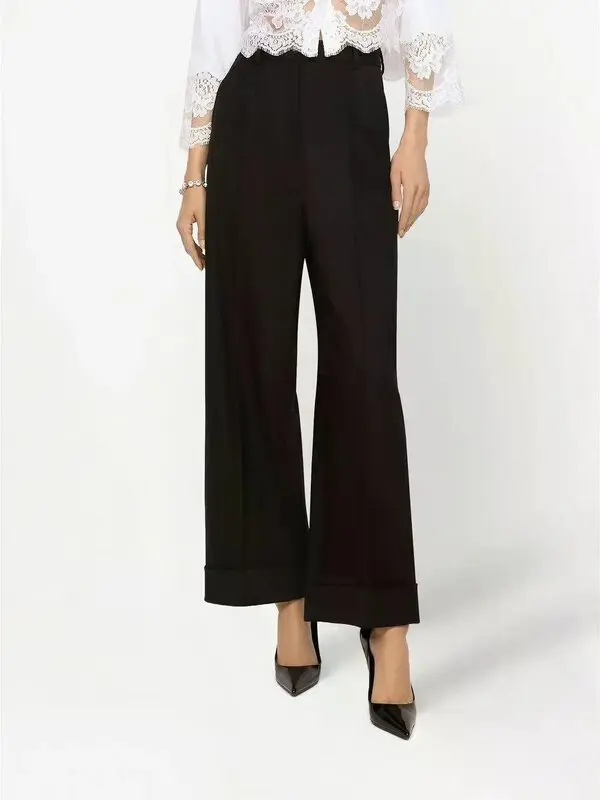 Dolce & Gabbana Lace-insert Crop Poplin Shirt