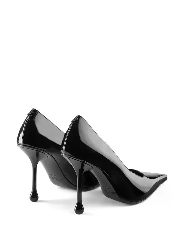 JIMMY CHOO Ixia 95mm Patent Leather Pointed Toe Pumps - Black